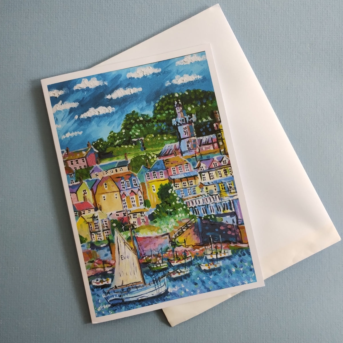 Fowey I large card by Paul Clark – Atishoo Gallery