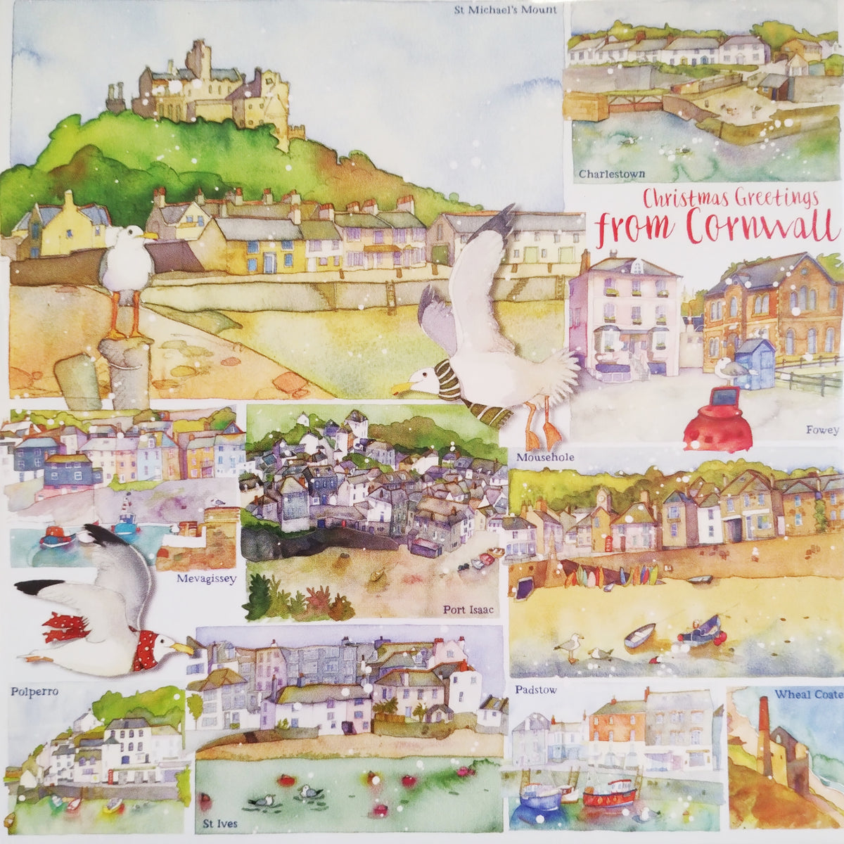 Christmas Greetings from Cornwall, pack of ten cards – Atishoo Gallery