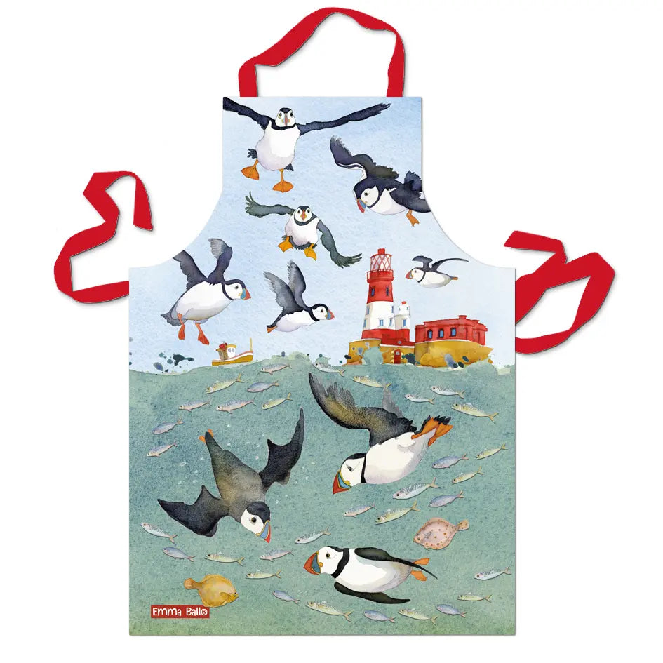 Diving Puffins apron – Atishoo Gallery