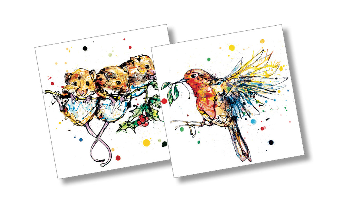Christmas card pack of 10 by Kathryn Callaghan – Atishoo Gallery