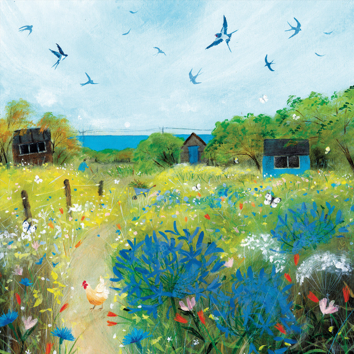 "The Cutting Garden" card by Julia Crossland – Atishoo Gallery