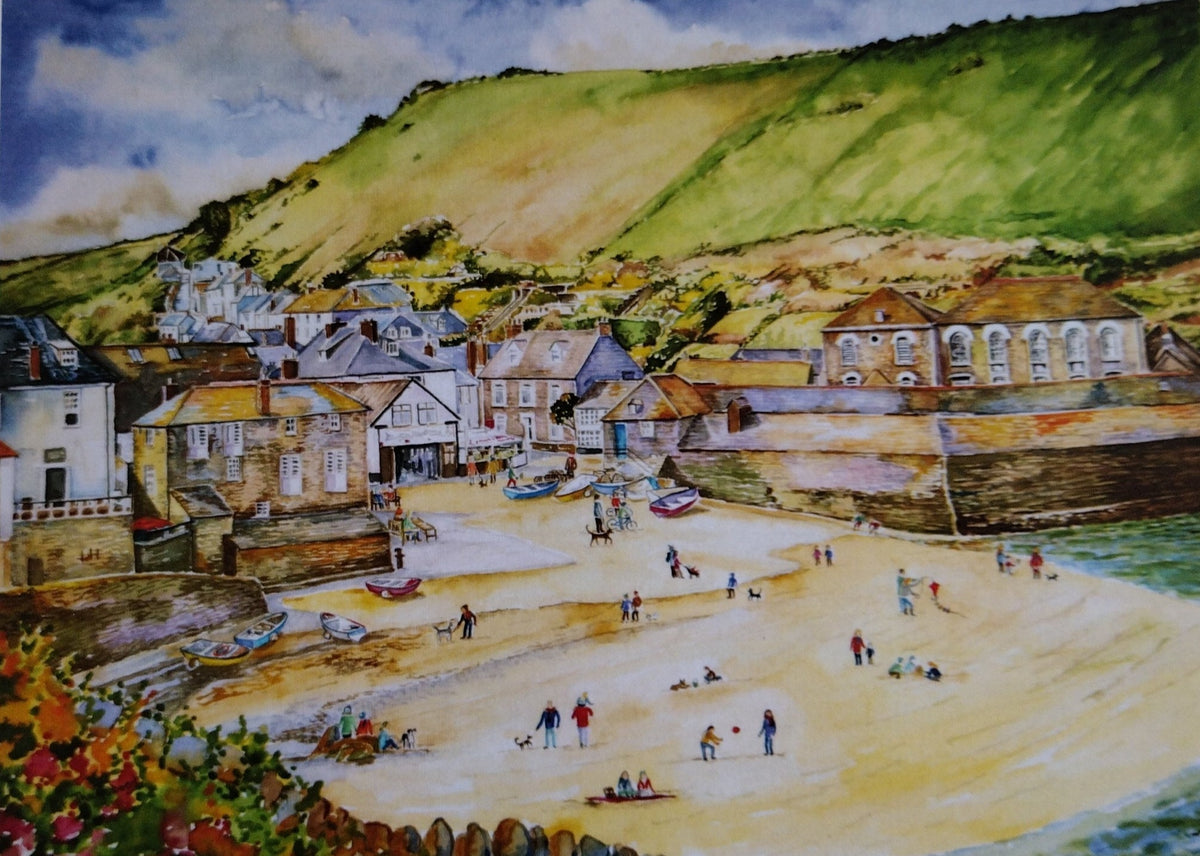 Small Port Isaac print by Pat Thuysbaert – Atishoo Gallery