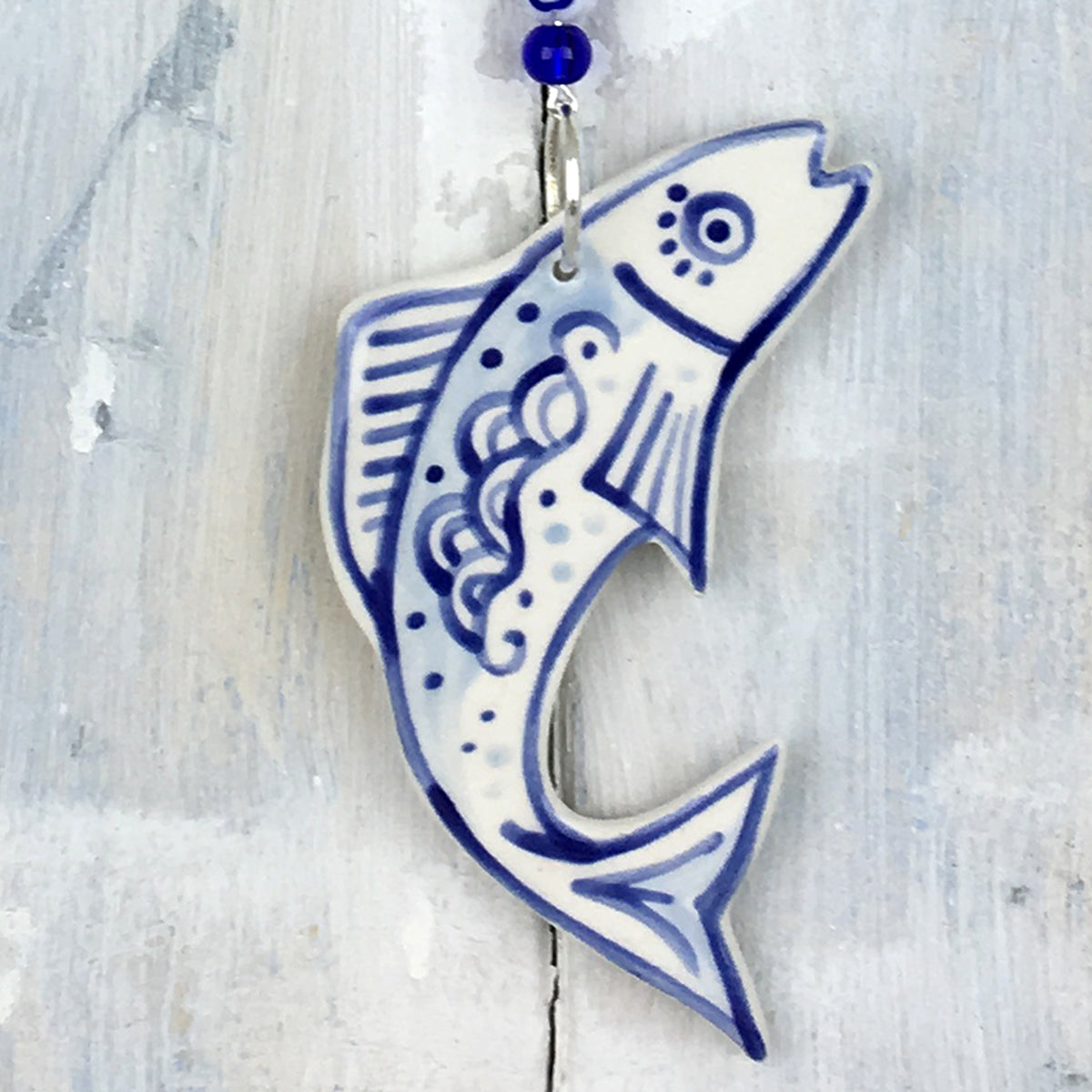 Handmade blue fish decoration – Atishoo Gallery