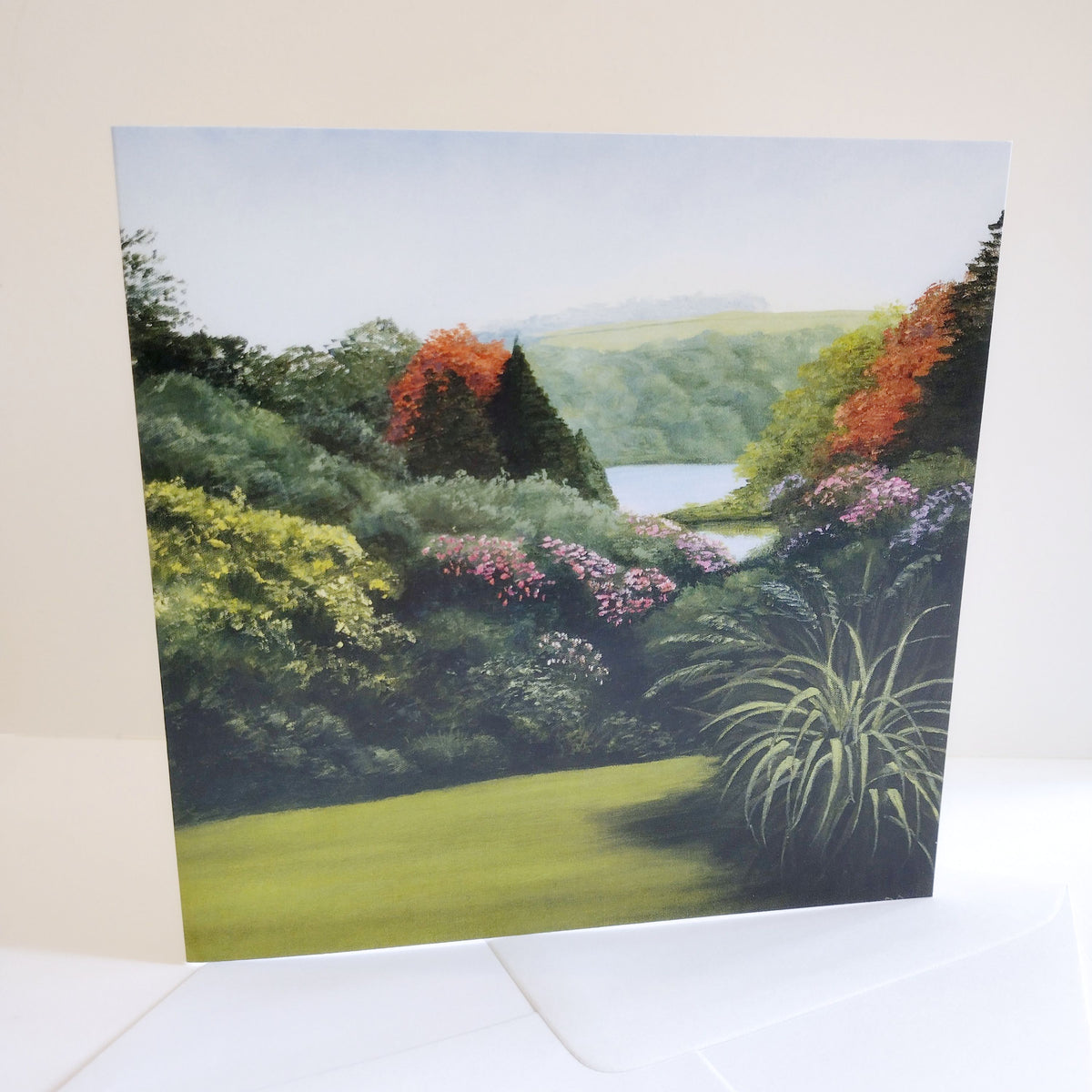 View Across Trebah Gardens card by Barbara Powell – Atishoo Gallery